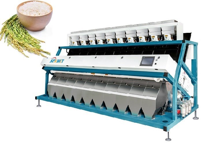 Geometric Shape 5400pixel Rice Mill Color Sorter Machine