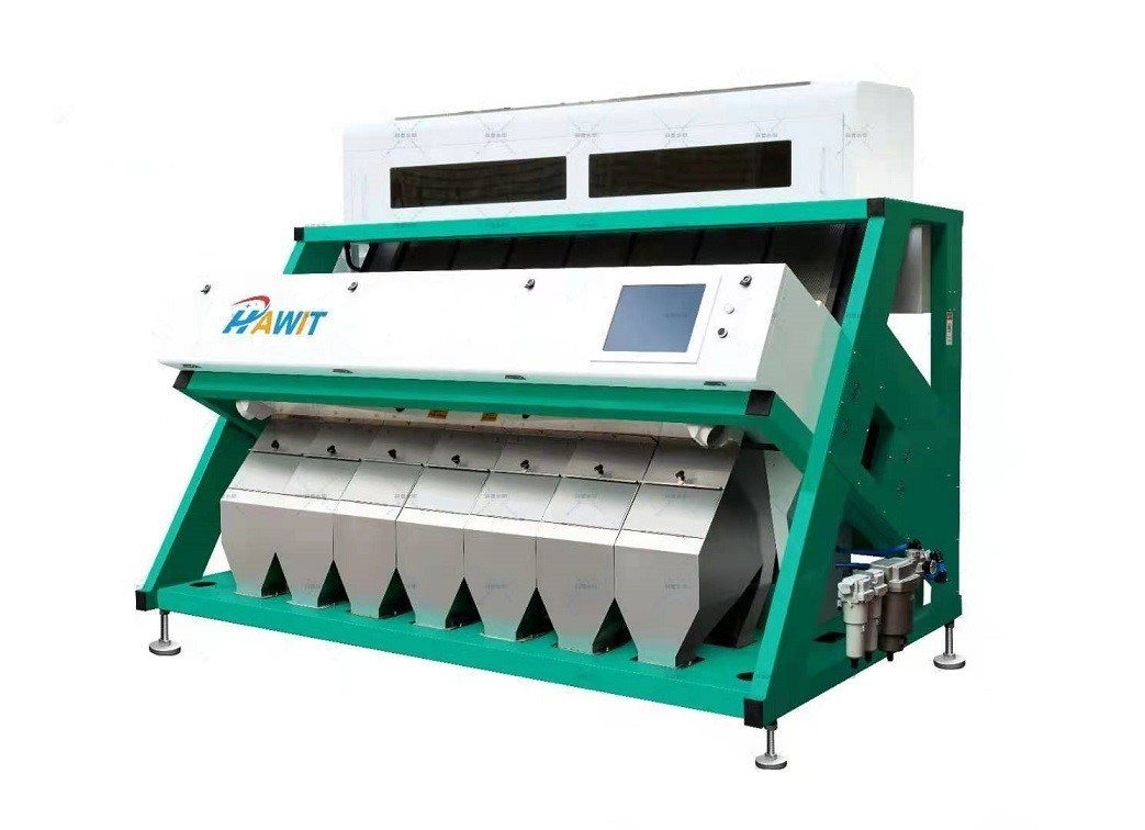 448 Channels 5K Pixel Camera Rice Optical Color Sorter 1460 kg
